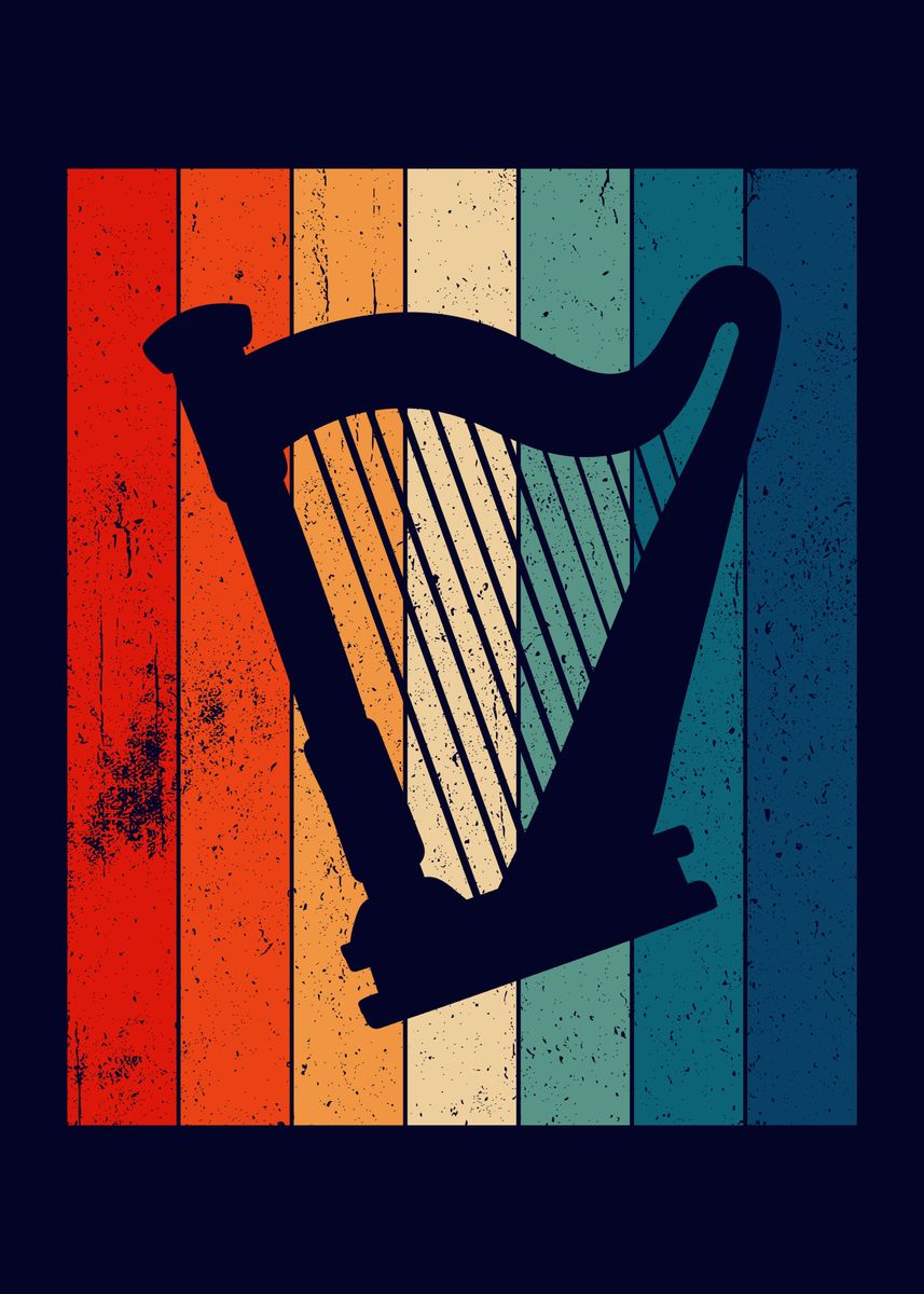 'Harp Player Harp Music' Poster, picture, metal print, paint by MzumO ...