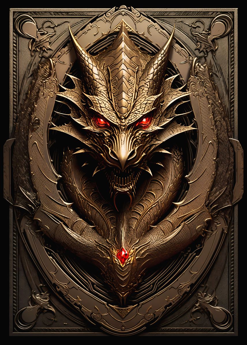 'Regal Dragon Enchantment' Poster, picture, metal print, paint by Luong ...