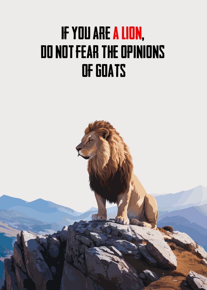 'Lion Quotes' Poster by NuMaNi Art | Displate