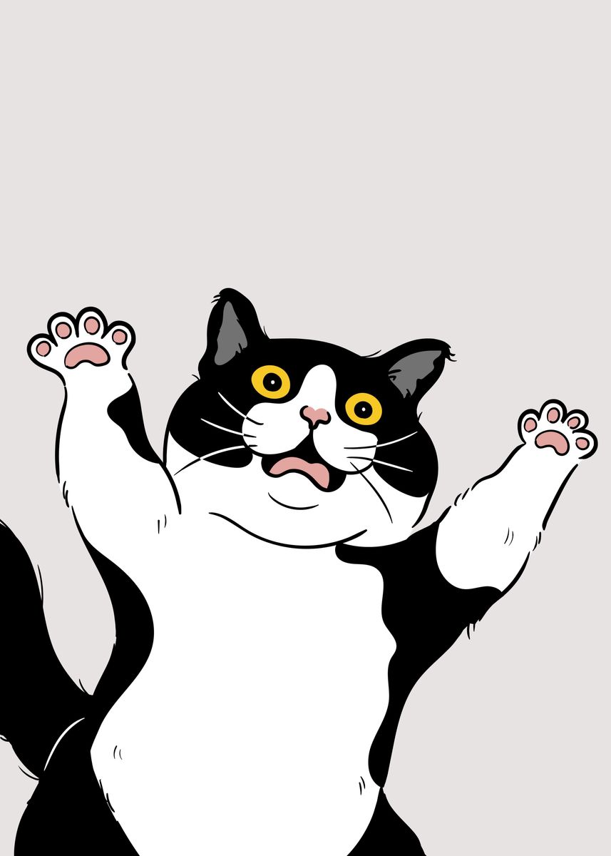 'Polite Cat Meme' Poster, picture, metal print, paint by Tech Manis ...