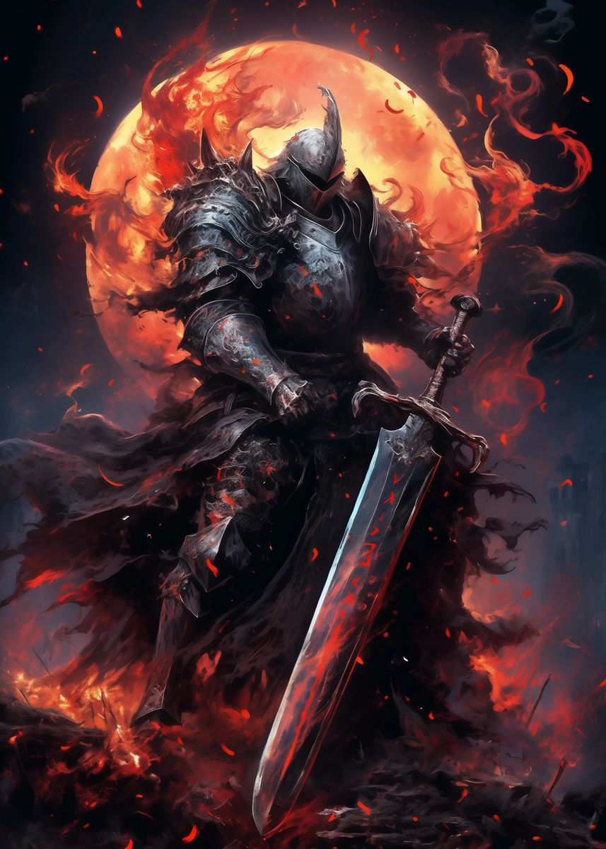 'Fiery Soul' Poster, picture, metal print, paint by Bingol0ve | Displate