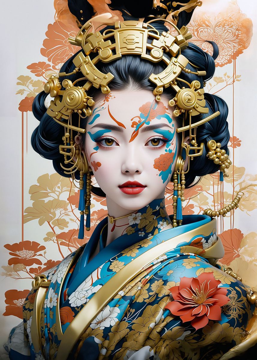 'Golden Grace' Poster, picture, metal print, paint by Bruno Macedo ...