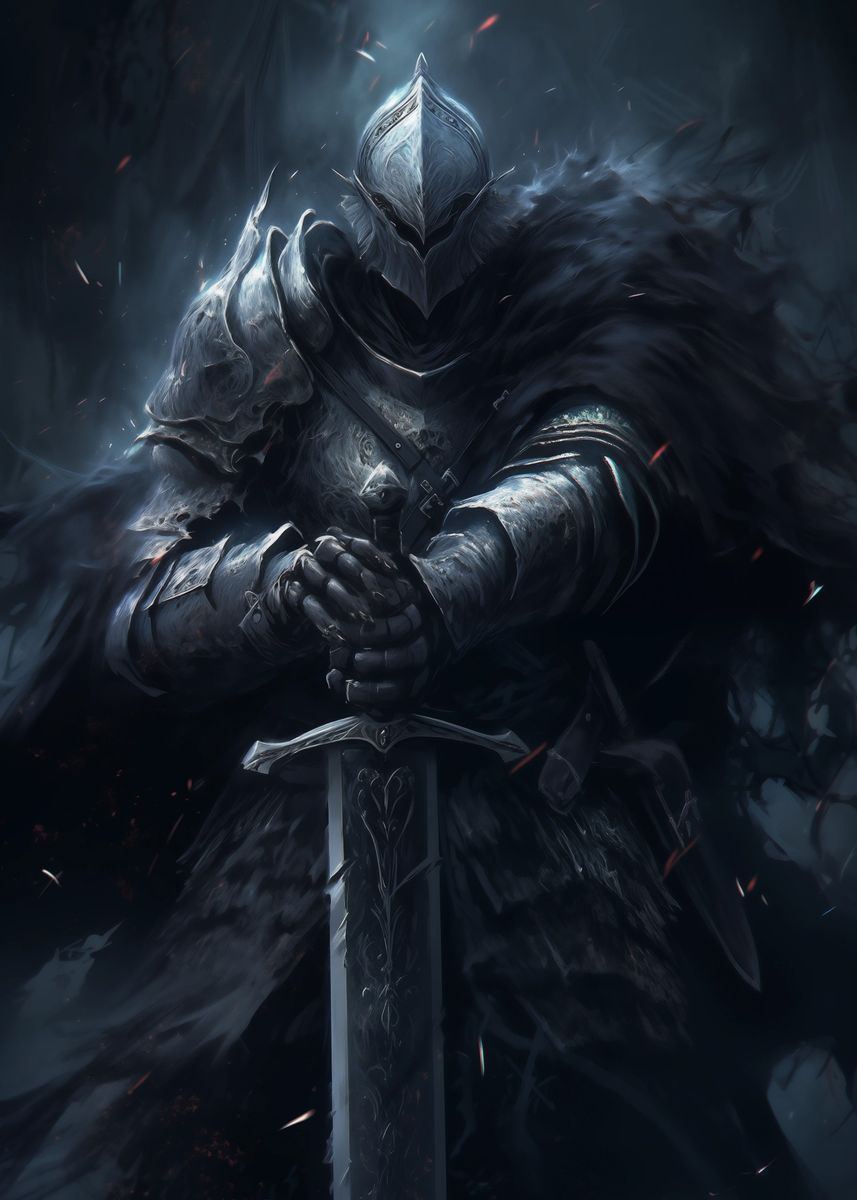 'Shadowy Soul' Poster, picture, metal print, paint by Bingol0ve | Displate