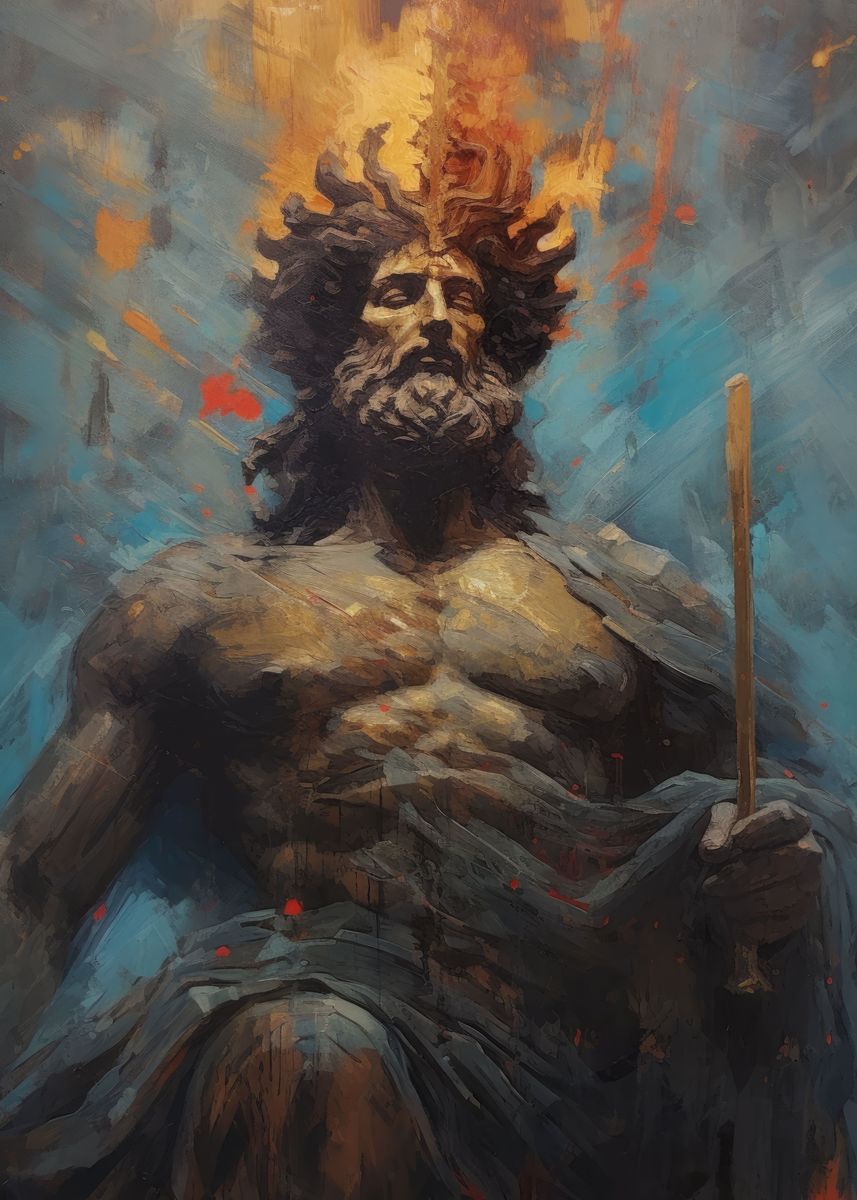 'Zeus Oil Paint' Poster, picture, metal print, paint by Stylianos ...