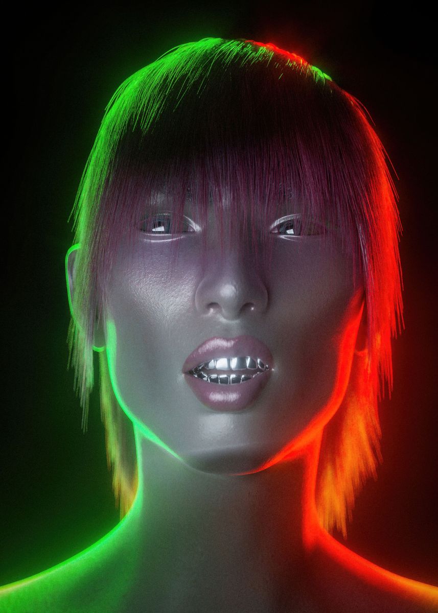 'Grillz' Poster, picture, metal print, paint by Mads Samuel Bjerre ...