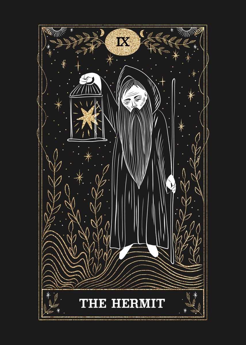 'The Hermit Tarot Card' Poster by SoulArt Shop | Displate