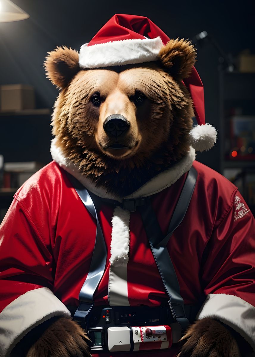 'Santa Bear' Poster by Ayen Khusna Art | Displate