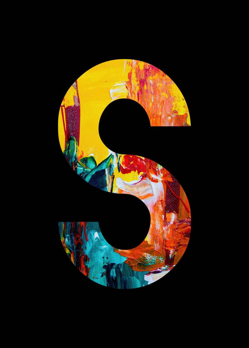 'Alphabet Abstract' Poster, picture, metal print, paint by babi lonia ...