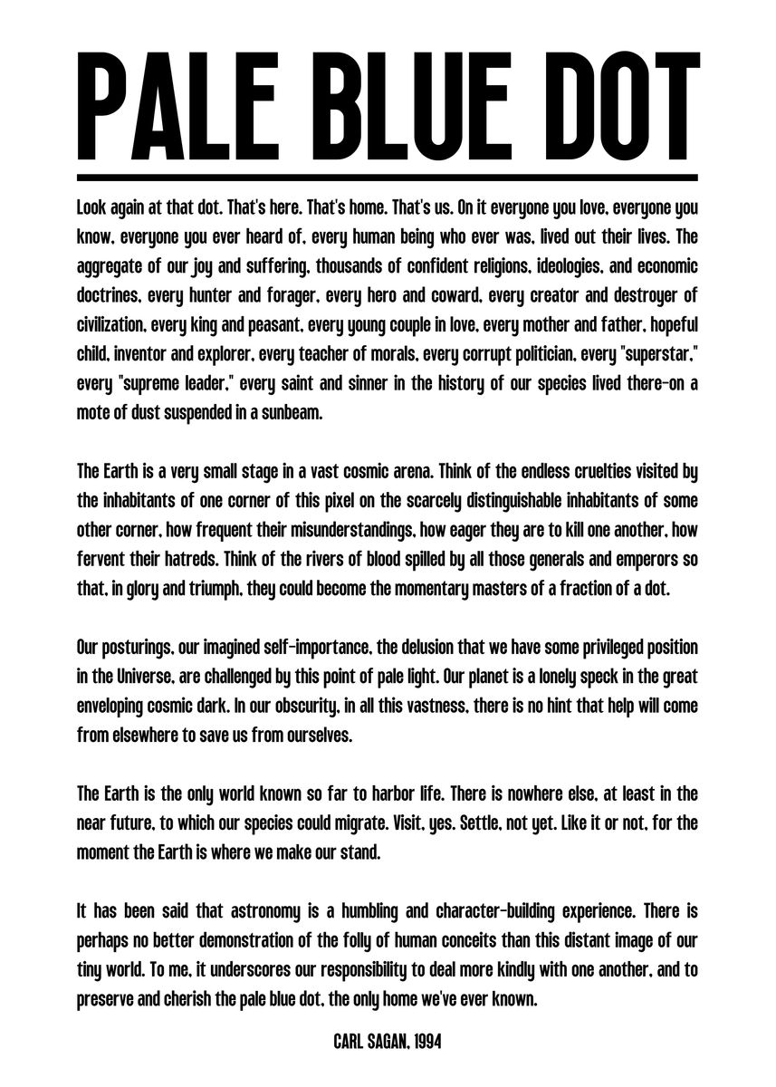 'Pale Blue Dot' Poster, picture, metal print, paint by Wezt Studio ...