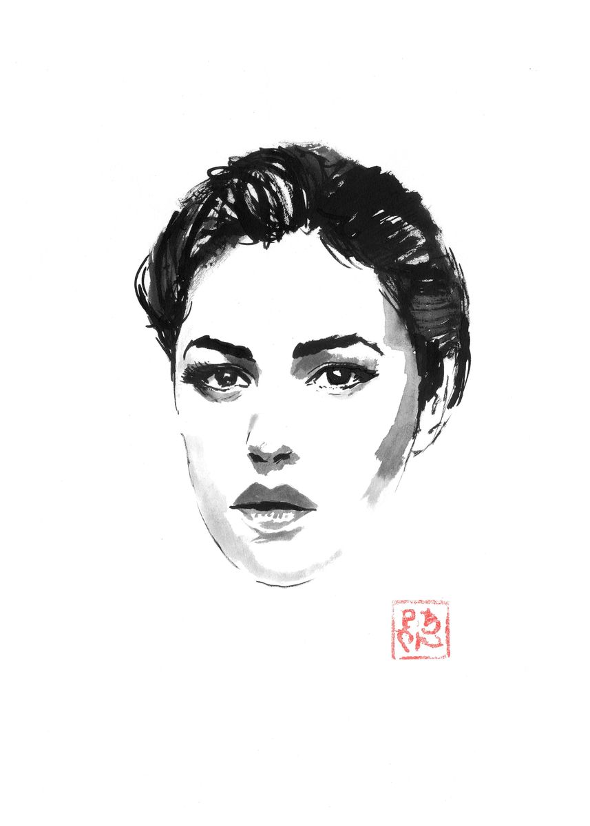 'monica 7' Poster, picture, metal print, paint by pechane sumie | Displate