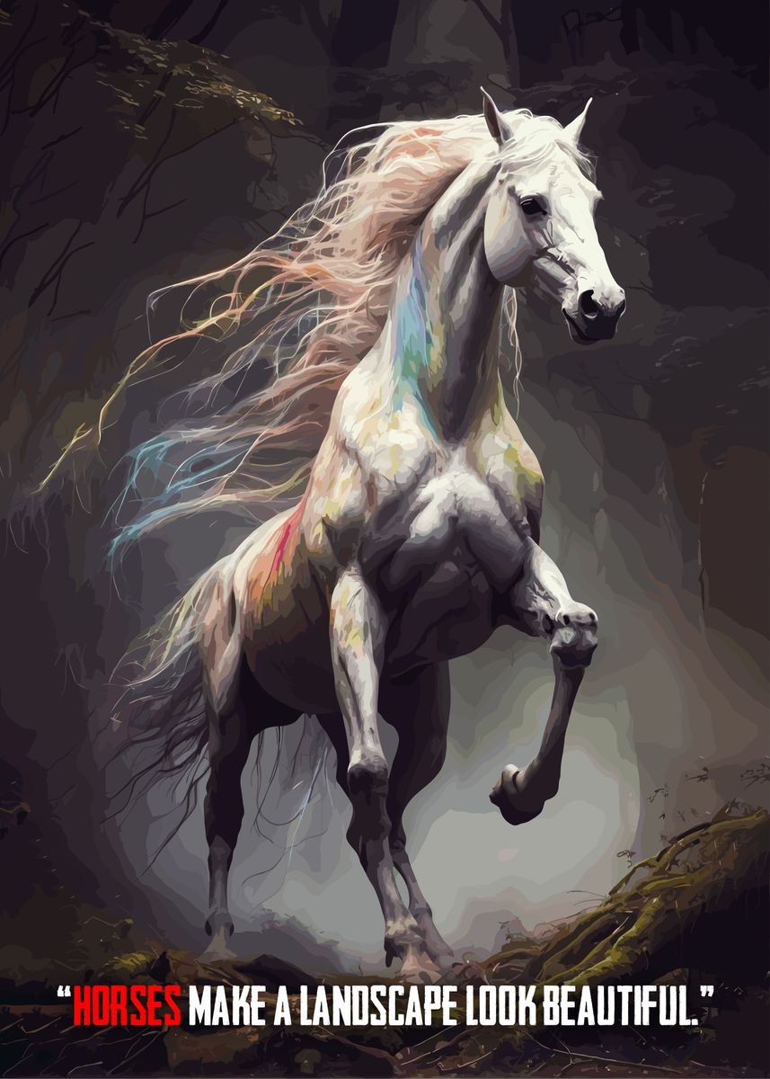 'Horse Quotes' Poster, picture, metal print, paint by NuMaNi Art | Displate