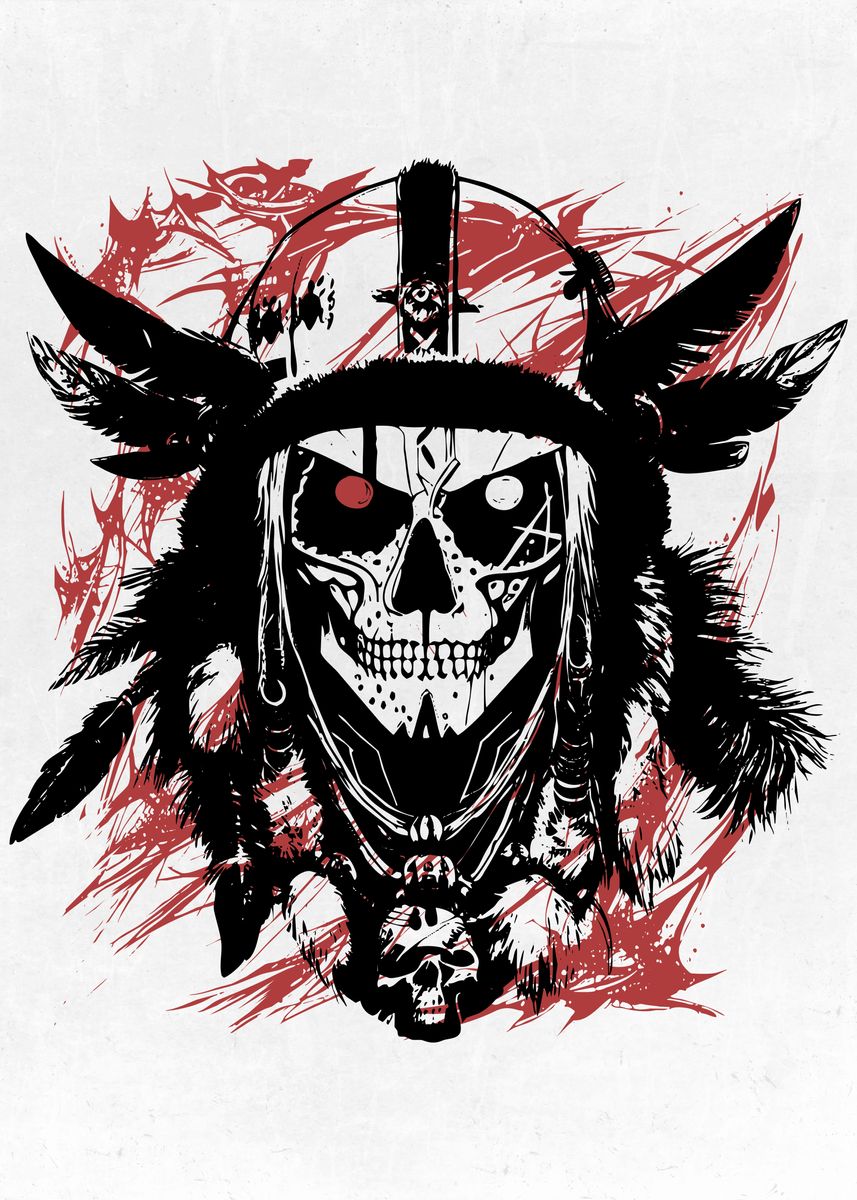 'Tribal Dead Art ' Poster, picture, metal print, paint by Ilya Danilov ...