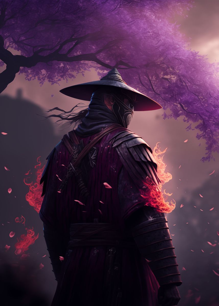 'Burning Samurai' Poster, picture, metal print, paint by Paul Krueger ...