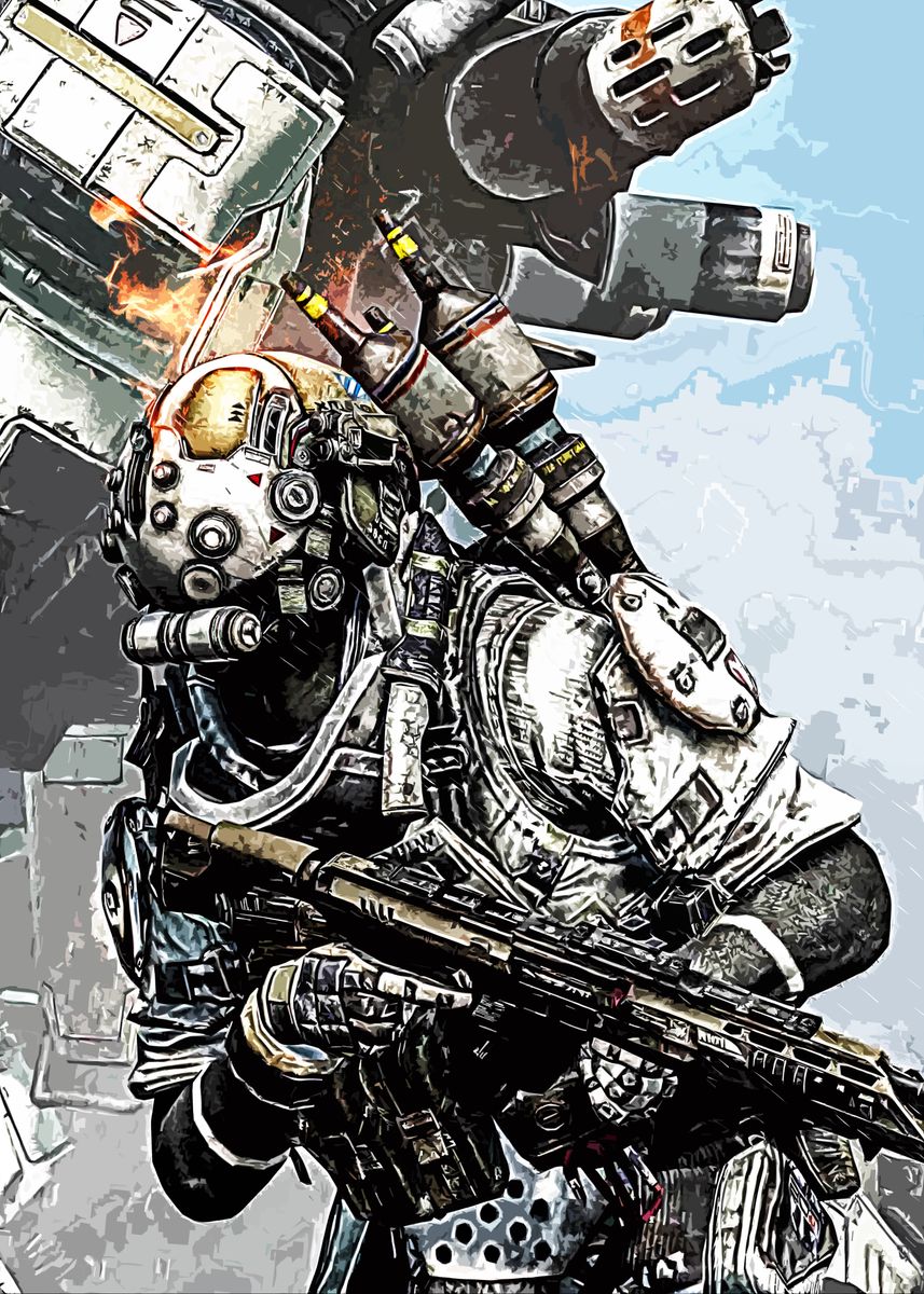 'robots gun game' Poster, picture, metal print, paint by aul art | Displate