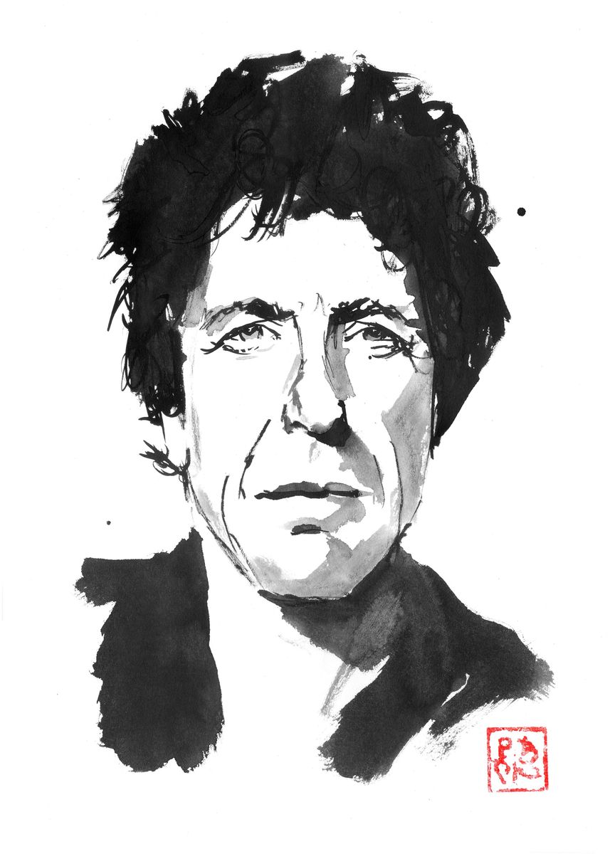 'leonard cohen' Poster, picture, metal print, paint by pechane sumie ...