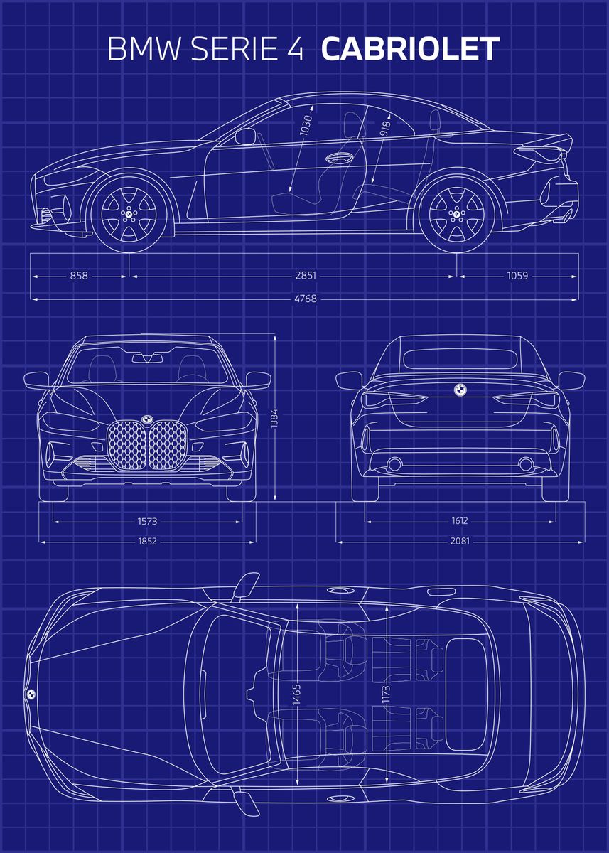 'BMW Series 4 Cabriolet' Poster, picture, metal print, paint by Sam Kal ...