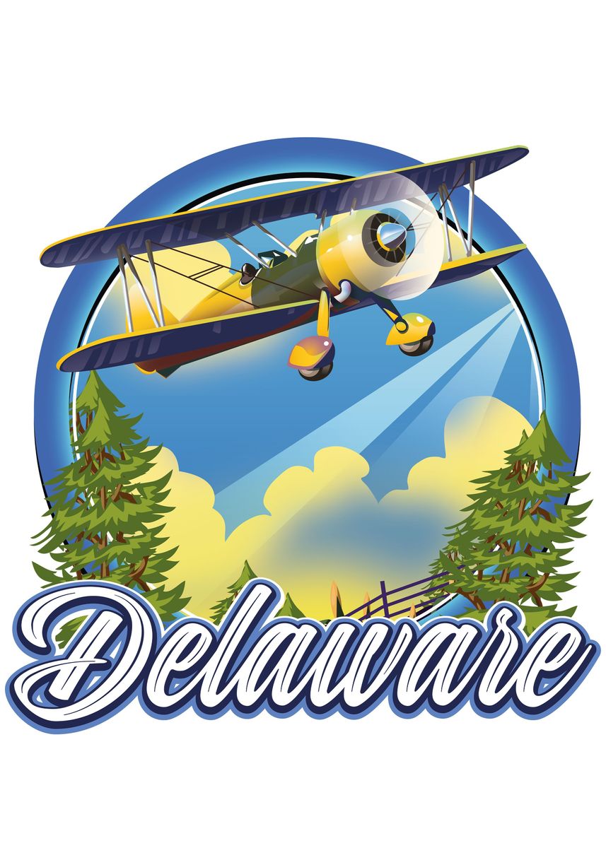 'Delaware Travel logo' Poster, picture, metal print, paint by David ...