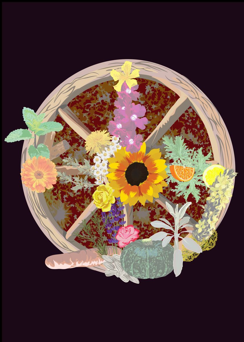 'Litha' Poster, picture, metal print, paint by Km3ellis | Displate