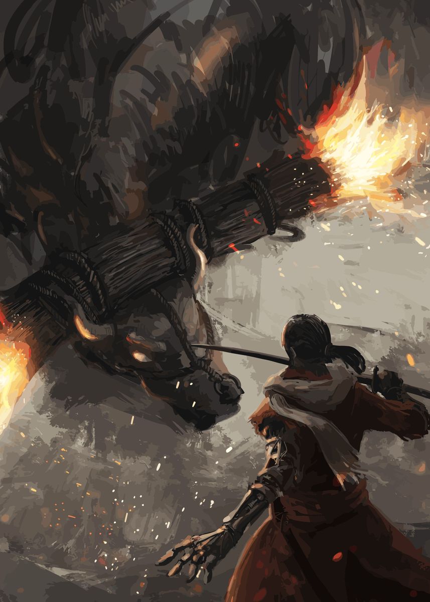 'sekiro shadow die twice' Poster by Gardapati Danantya | Displate