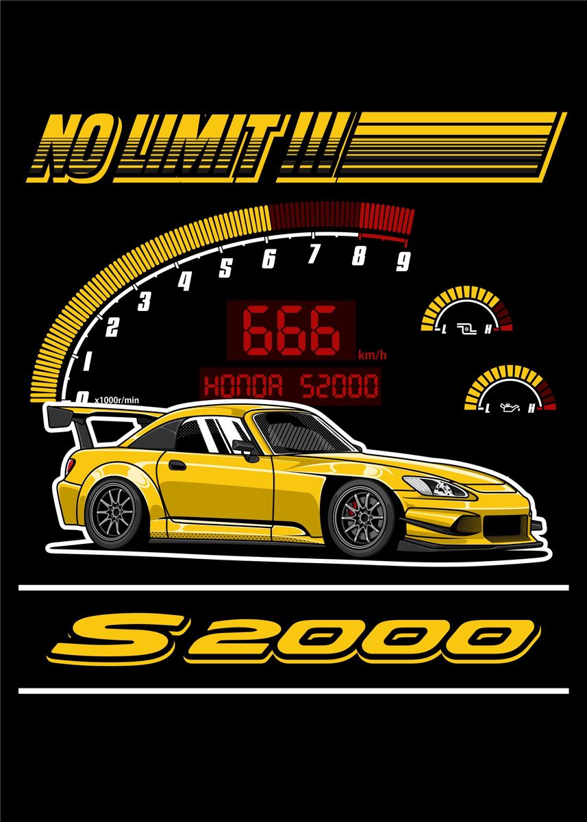 'Honda S2000 ' Poster, picture, metal print, paint by Heru Kurniawan ...