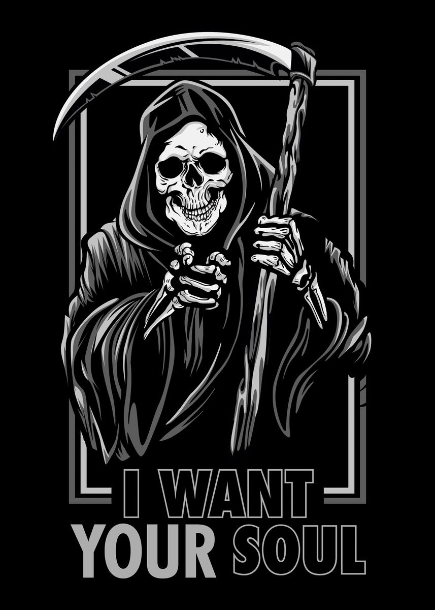 'Uncle Reaper' Poster, picture, metal print, paint by Olipop Art and ...