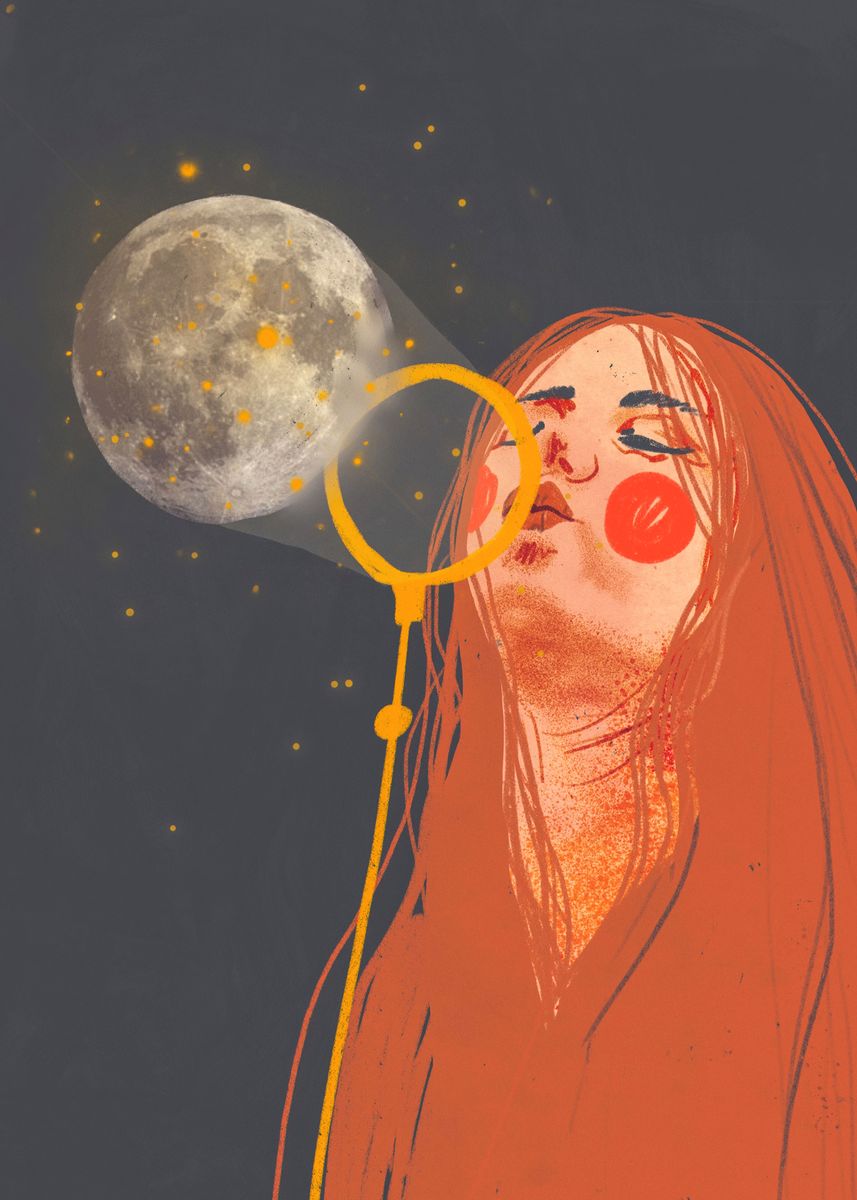 'Moon Child' Poster, picture, metal print, paint by World Class Photos ...