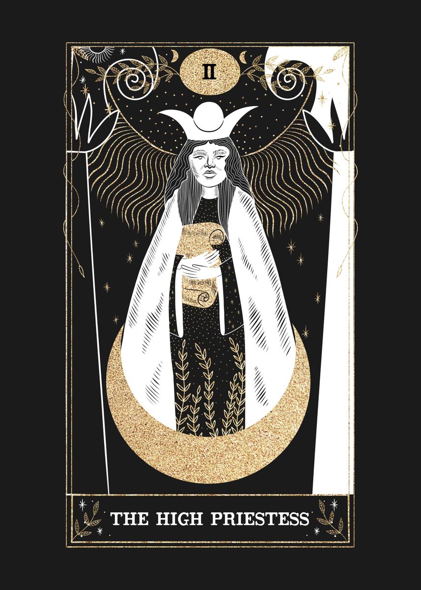 'The High Priestess Tarot' Poster, picture, metal print, paint by ...