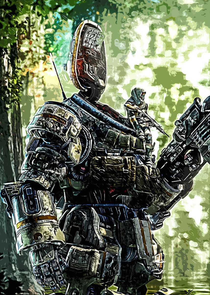 'nature titan robot' Poster, picture, metal print, paint by aul art ...