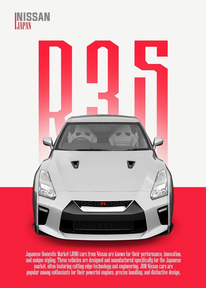 'R35' Poster, picture, metal print, paint by SAIDI ARTWORKS | Displate