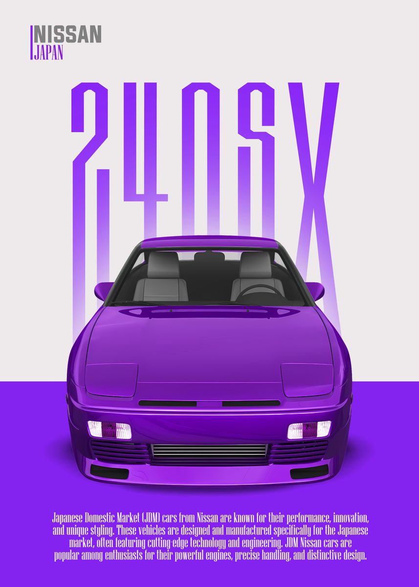 'jdm 240sx' Poster, picture, metal print, paint by SAIDI ARTWORKS ...