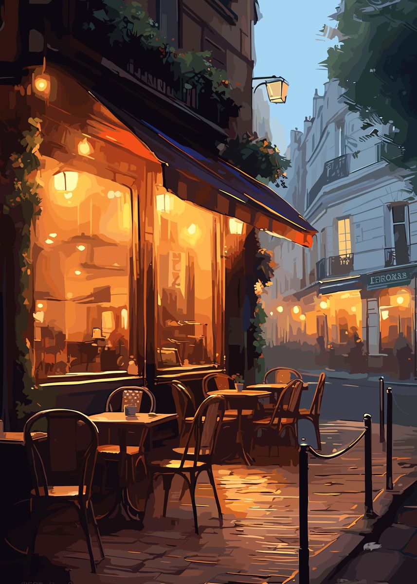 'Beautiful Street Corner' Poster, picture, metal print, paint by ...