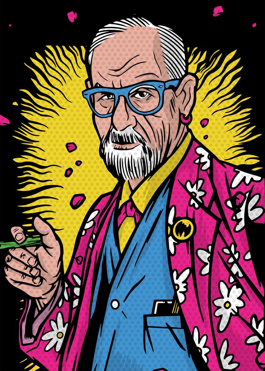'Sigmund Freud' Poster, picture, metal print, paint by Cool Worker ...