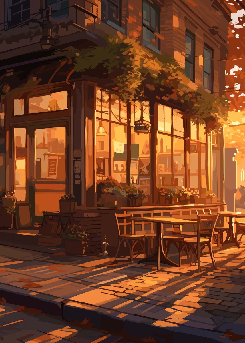 'Beautiful Street Corner' Poster, picture, metal print, paint by ...