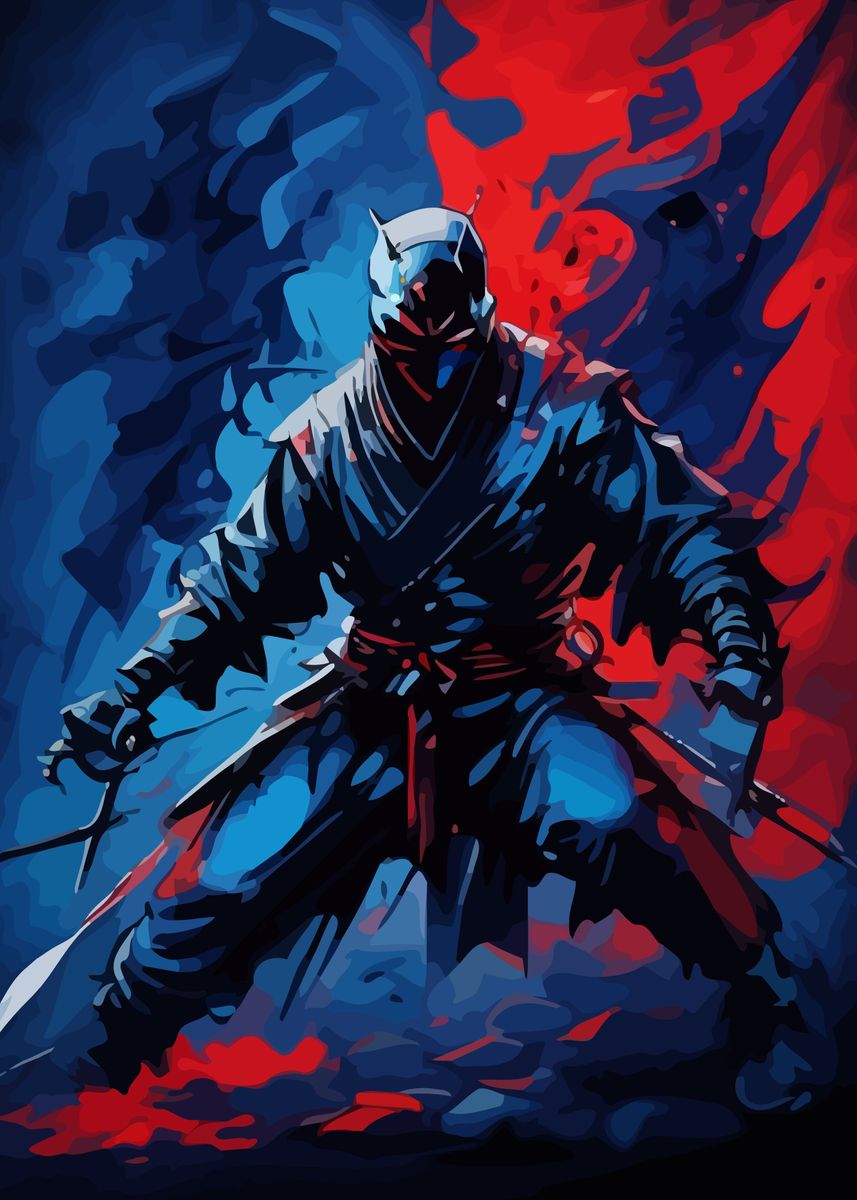 'Ninja Warrior Art' Poster, picture, metal print, paint by DREAM ART ...