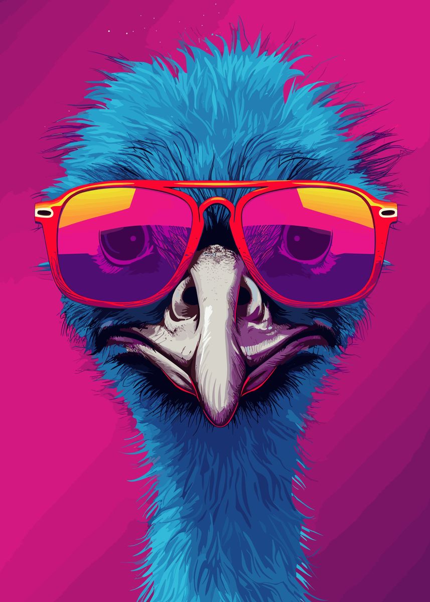 'Risograph Animal' Poster, picture, metal print, paint by Oliver Ben | Displate