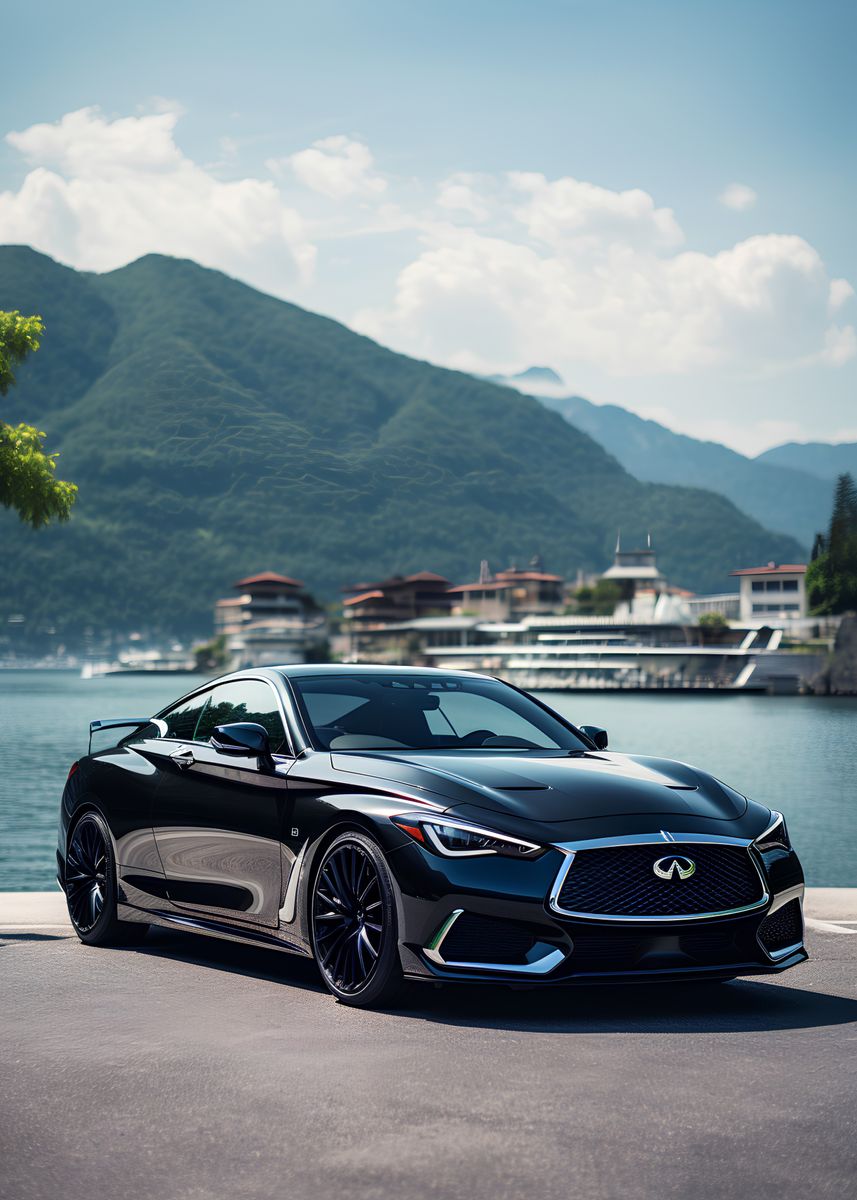 'Infiniti Q60 Japan Vibes' Poster, picture, metal print, paint by Mose ...
