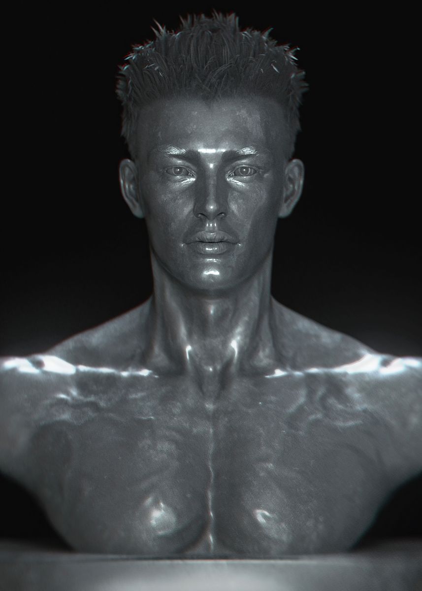 'Masculinius Bust' Poster, picture, metal print, paint by Mads Samuel ...