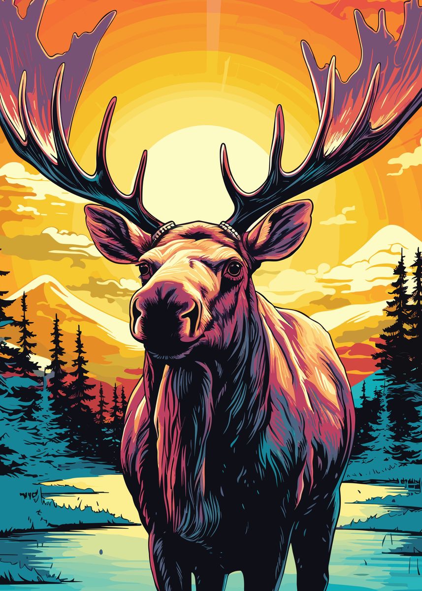 'Risograph Animal' Poster, picture, metal print, paint by Oliver Ben | Displate