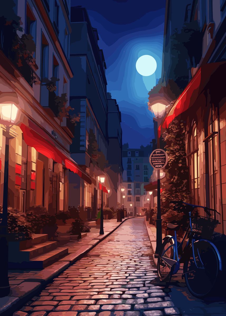 'Beautiful Street Corner' Poster, picture, metal print, paint by ...