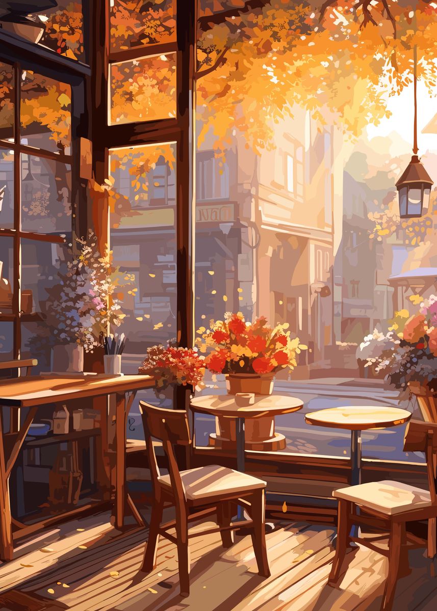 'Beautiful Street Corner' Poster, picture, metal print, paint by ...