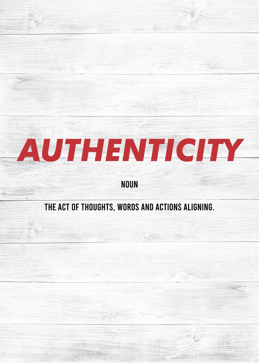 'authenticity' Poster, picture, metal print, paint by Top Collection ...