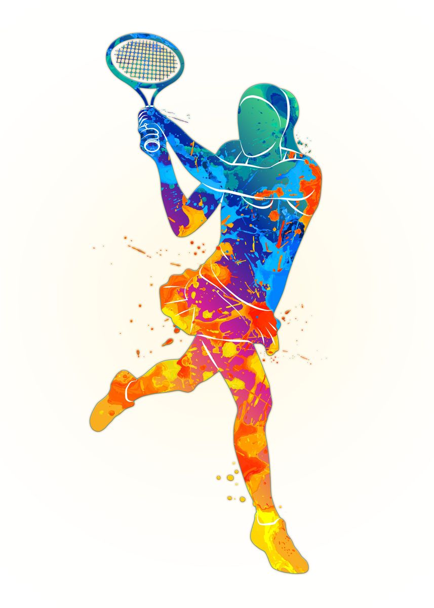 'Tennis player' Poster, picture, metal print, paint by Murray Oren ...