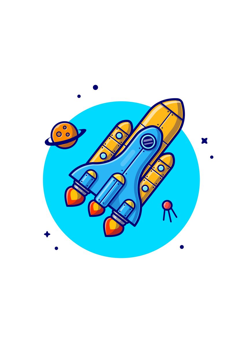 'Space Shuttle Flying ' Poster, picture, metal print, paint by catalyst ...