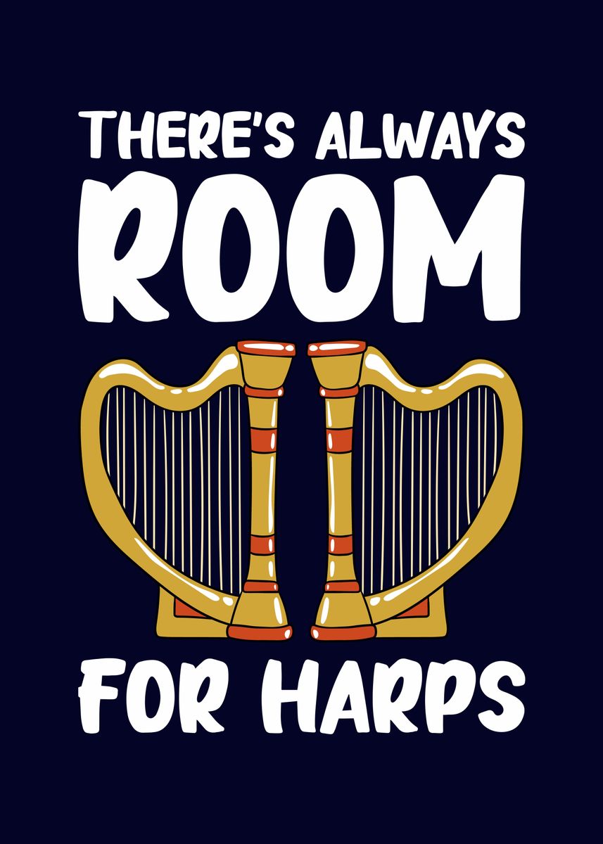 'Harp Player Harp Music' Poster, picture, metal print, paint by MzumO ...