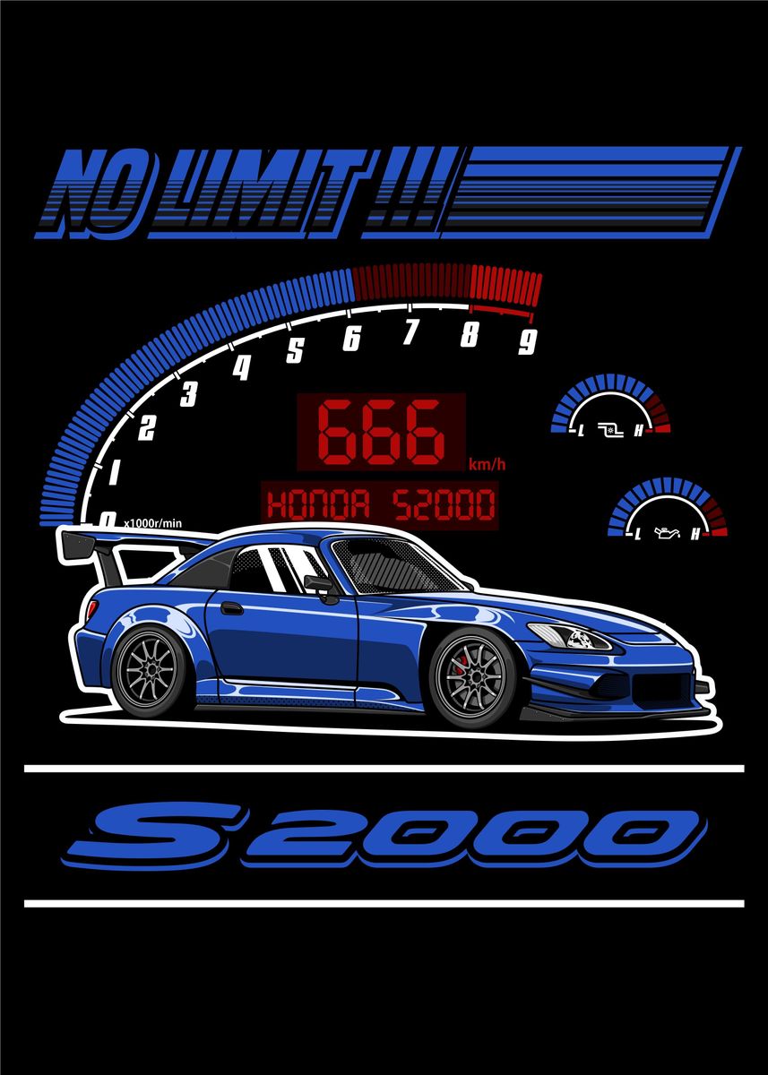 'Honda S2000' Poster, picture, metal print, paint by Heru Kurniawan ...