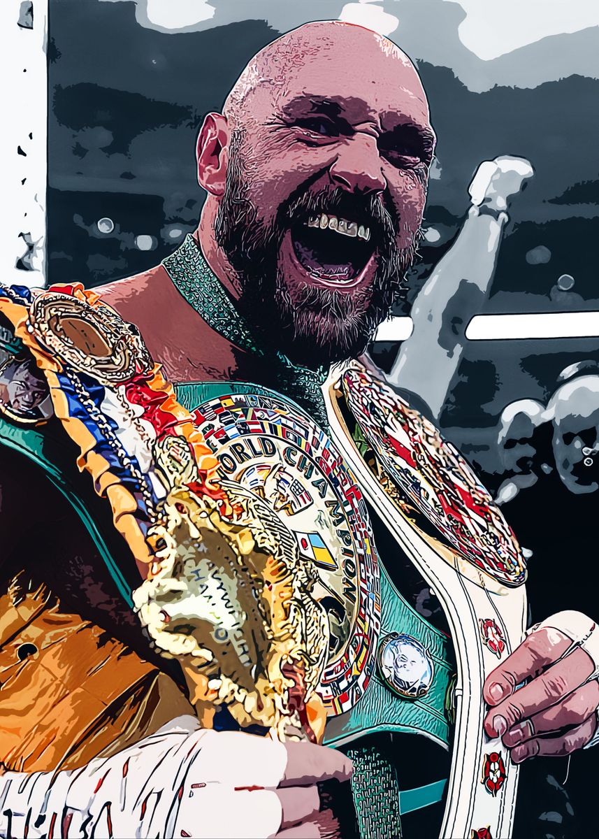 'Tyson Fury Boxing ' Poster, picture, metal print, paint by Benny ...