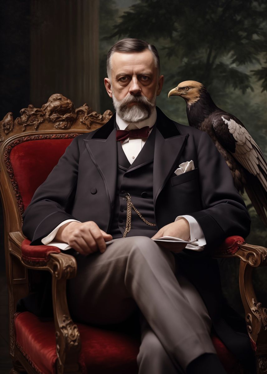 'Henryk Sienkiewicz' Poster, picture, metal print, paint by mnix | Displate