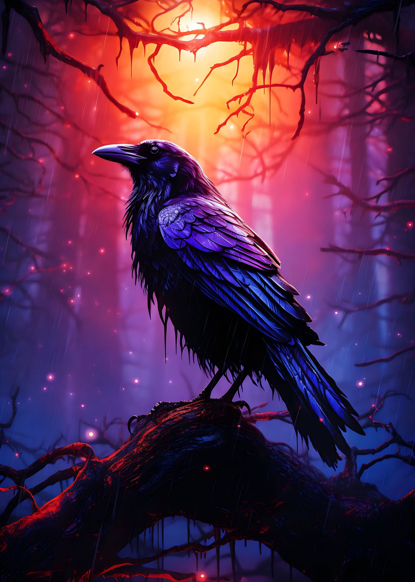 'Epic Raven' Poster, picture, metal print, paint by Dennex Designs ...
