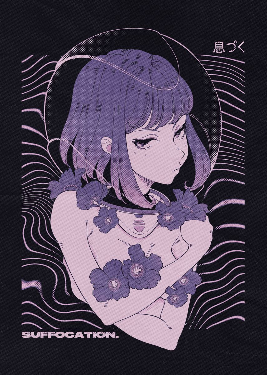 'Suffocation' Poster, picture, metal print, paint by ANGELSCAPE | Displate