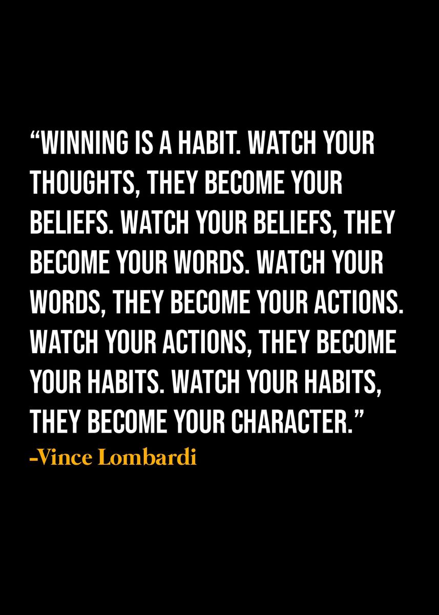 'Vince Lombardi Quote ' Poster, picture, metal print, paint by KAGE ...